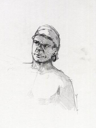 'Portrait of a Pirate (Privateer) or Bust of a Sailor. Drawing by ...