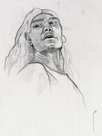 'Portrait of a Pirate (Privateer) or Bust of a Sailor. Drawing by ...