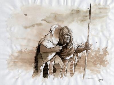 'Prehistory: Representation of a Neanderthal or Neanderthal Man in the ...