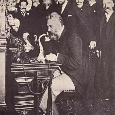 'Alexander Graham Bell Making the First Call Between New York and ...