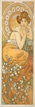 'The Precious Stones: Topaz, 1900' Giclee Print - Alphonse Mucha | Art.com