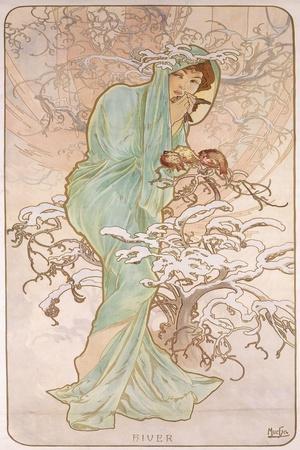 Alphonse Mucha Winter