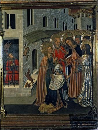 'Altarpiece of the Transfiguration, detail 'Healing the possessed' in ...