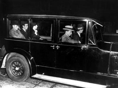 Gangsters in a Car in Chicago, C. 1928 (B/W Photo) Giclee Print ...