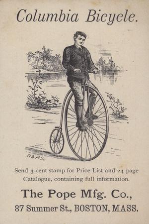 Advertisement for the Columbia Bicycle from the Pope Manufacturing Co ...