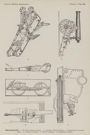'Gun-Carriages (Engraving)' Giclee Print - American School | Art.com