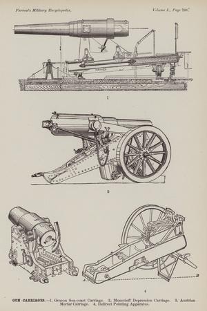 'Gun-Carriages (Engraving)' Giclee Print - American School | Art.com