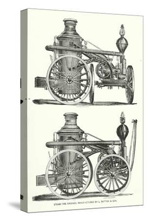 Steam Fire Engines, Manufactured by L Button and Son (Engraving ...