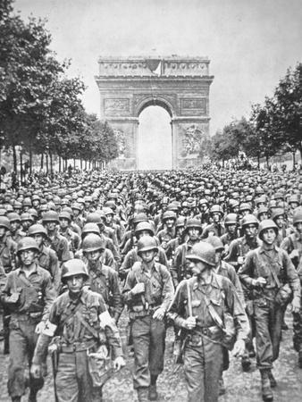 'American Troops Parade Through the City, August 1944' Photographic ...