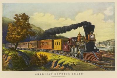 'An American Express Train at the Time of the Civil War' Art Print ...