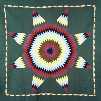 'An Amish Star of Bethlehem Coverlet, Pennsylvania, Pieced and Quilted ...