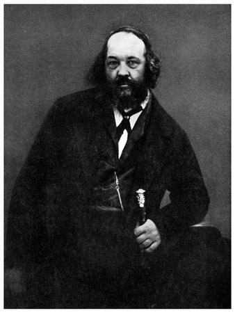 Anarchism: Mikhail Bakunin, Russian Anarchist, 19th Century Giclee ...