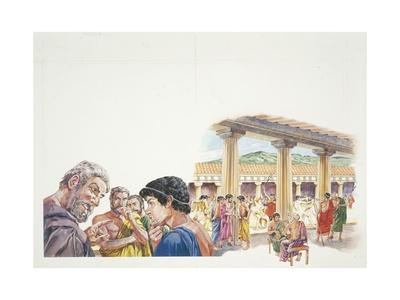 'Ancient Athens - Reconstruction of the Gymnasium' Giclee Print | Art.com