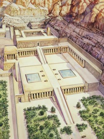 Ancient Egypt, Dayr Al-Bahri Temple of Hatshepsut Giclee Print | Art.com
