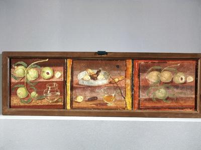 Ancient Roman Fresco with Fruit and Glass Vessels from Herculaneum ...