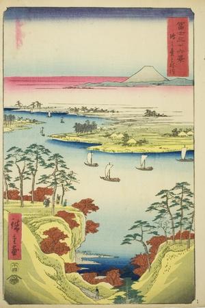 The Tone River at Konodai (Konodai Tonegawa), from the series "Thirty ...