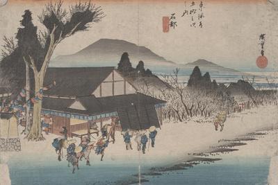 'No. 52 'Ishibe: the Village of Megawa' from the 53 Stations of the ...