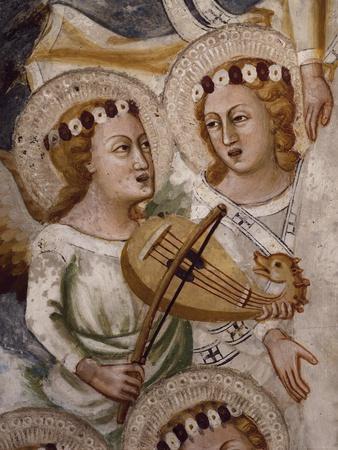 'Angel Playing Musical Instrument, Detail from Assumption of the Virgin ...