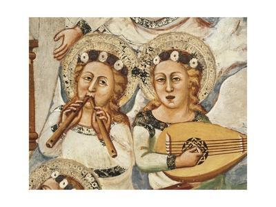 'Angels Playing Musical Instrument, Detail from Assumption of the ...