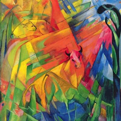 'Animals in a Landscape, 1914' Giclee Print - Franz Marc | Art.com