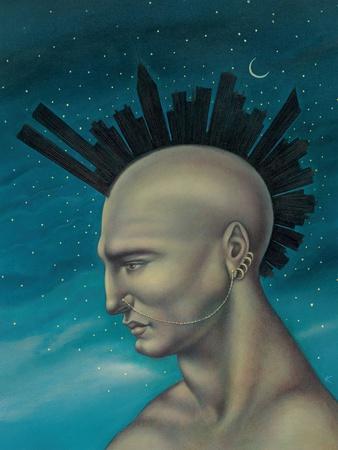 'Mohawk Manhattan, 1995 (Acrylic on Illustration Board)' Giclee Print ...