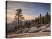 'USA, California, Sequoia National Park. Sunset Near Beetle Rock ...