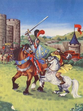 Robert Bruce and Henry De Bohun (Colour Litho) Giclee Print - Anne ...