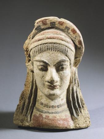 Antefix with a Woman's Face, 5th Century BC Giclee Print | Art.com