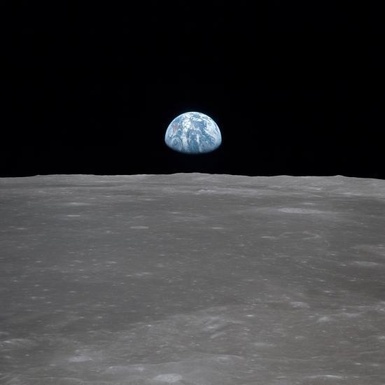 Apollo 11 Earth Rise over the Moon, July 20, 1969 Photo by | Art.com