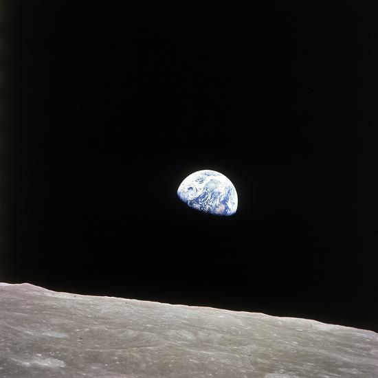 Apollo 8 View of Earth Rise over the Moon Photographic Print by | Art.com