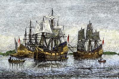 'Arbella and Other Ships Bring John Winthrop's Colonists to Salem ...
