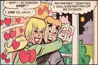 'Archie Comics Retro: Archie and Betty Comic Panel; Gift (Aged)' Art ...