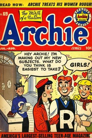 'Archie Comics Retro: Archie Comic Book Cover No.69 (Aged)' Art Print ...