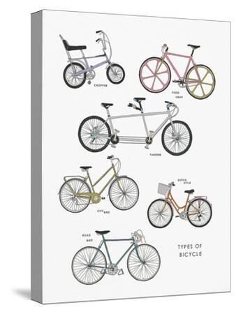 'Curated Collections - Bicycles' Stretched Canvas Print - Archie Stone ...