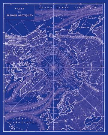 'Arctic Map' Giclee Print - The Vintage Collection | Art.com