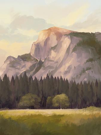 Gentle Mountain Giclee Print - Aria Ellis | Art.com