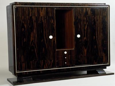 'Art Deco Style Bookcase, Bibo Nornand Model, 1922, Stamped by Jacques ...