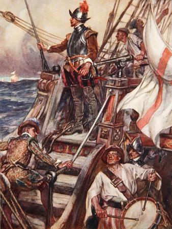 'Drake's Drum, Illustration from 'Drake's Drum and Other Songs of the ...