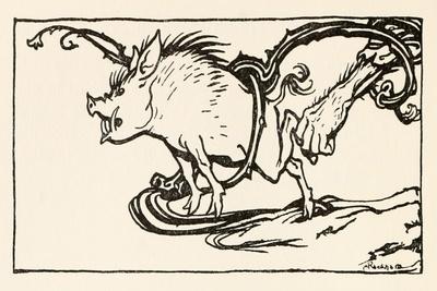 Carl Catching a Wild Boar for His Supper, from 'The Carl of the Drab ...