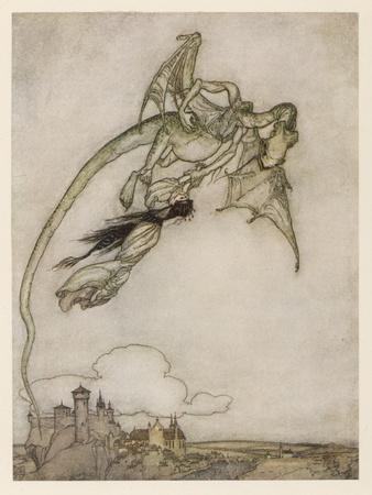 'Folklore, Dragons' Art Print - Arthur Rackham | Art.com