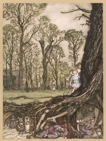 'Underground Homes' Photographic Print - Arthur Rackham | Art.com