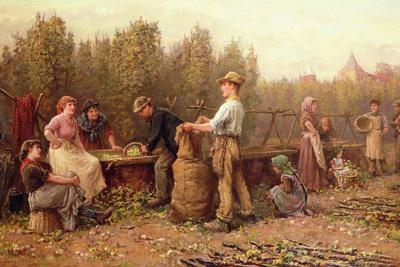 Hop Pickers, Late 19Th or Early 20Th Century Giclee Print - Arthur ...