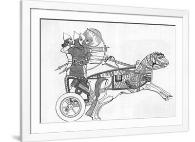 'Assyrian Warriors in Chariot; Bow/Arrow' Framed Giclee Print | Art.com