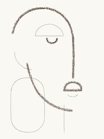 Linear Face - Basic Giclee Print - Aurora Bell | Art.com