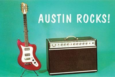 'Austin Rocks Electric Guitar and Amp' Art Print | Art.com