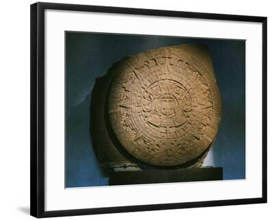 'Aztec Calendar or Sun Stone, Basalt Monolith with Carvings of 5 Aztec ...