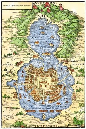 'Aztec City: Tenochtitlan, Capital of Aztec Mexico, an Island in Lake ...