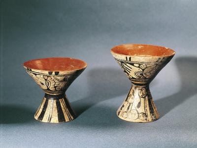 'Aztec Painted Clay Drinking Vessels, from Mexico' Giclee Print | Art.com