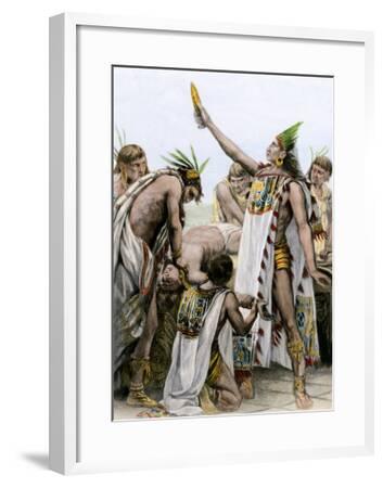 'Aztec Practice of Human Sacrifice in Ancient Mexico' Giclee Print ...