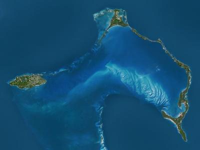 'Bahamas, Satellite Image' Photographic Print | Art.com